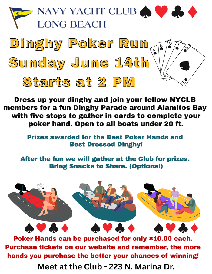 6/14/2026 Dinghy Poker Run – Navy Yacht Club Long Beach